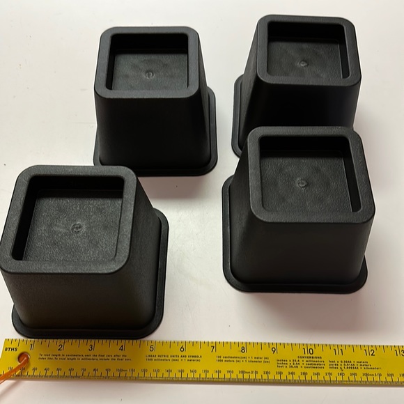 Storage & Organization | Table Bed Risers Set Of 4 Black Create Storage ...
